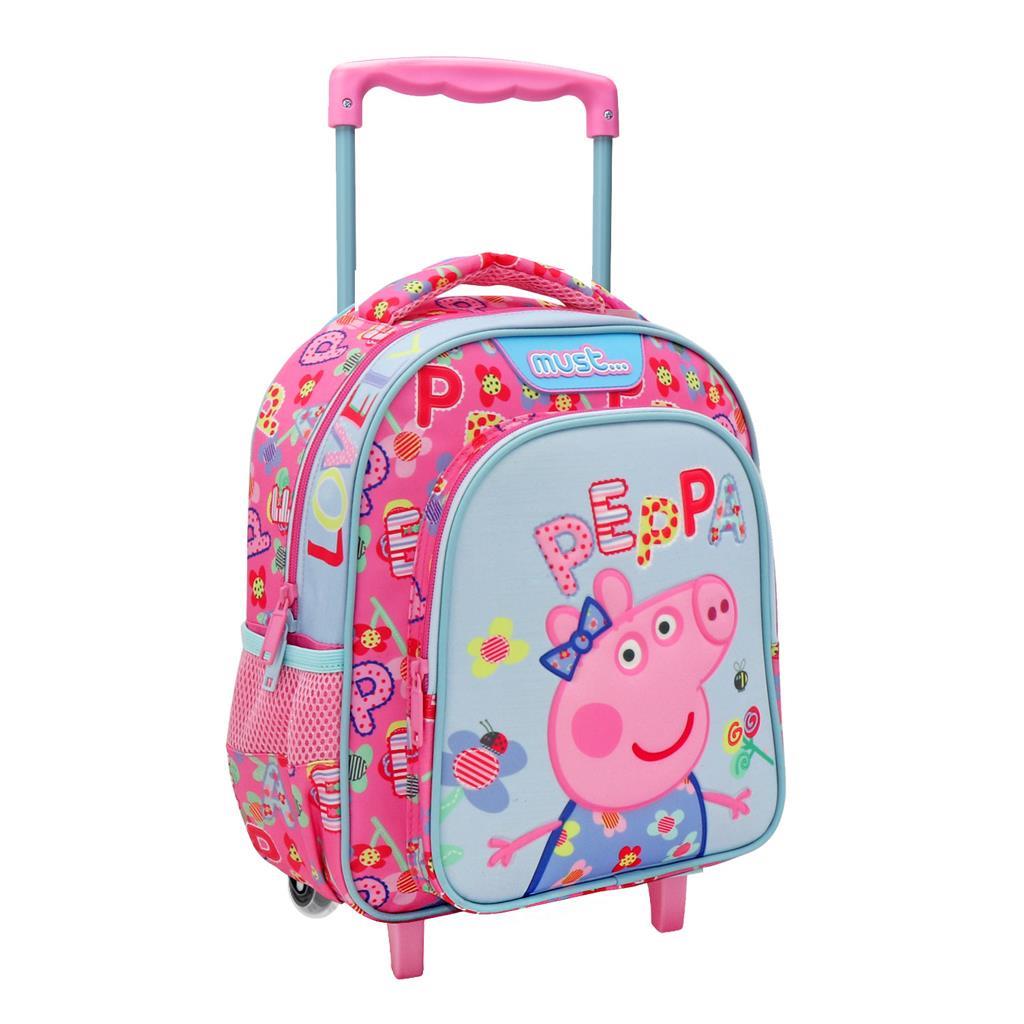 Diakakis ΣΧΟΛΙΚΗ ΤΣΑΝΤΑ ΤΡΟΛΕΪ ΝΗΠΙΟΥ PEPPA PIG LOVELY MUST 2 ΘΗΚΕΣ ...